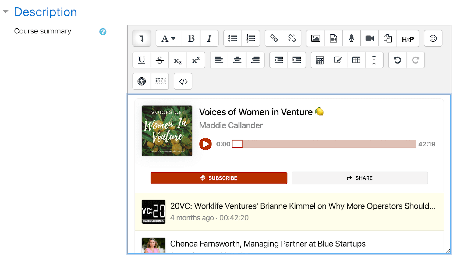 How To Embed A Podcast In Moodle Listen Notes