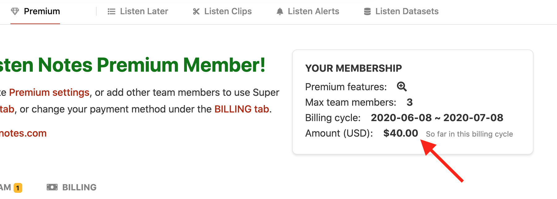 Premium Membership | Listen Notes