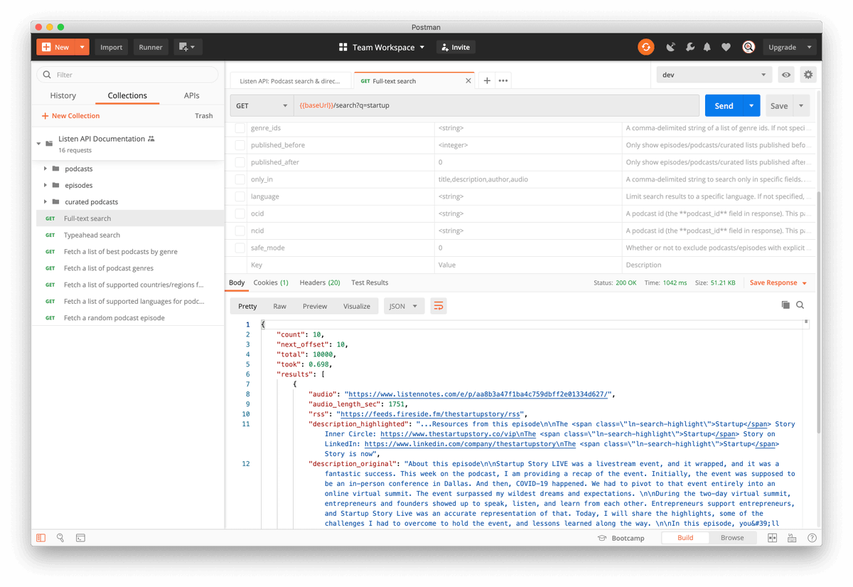 Listen API Announcements